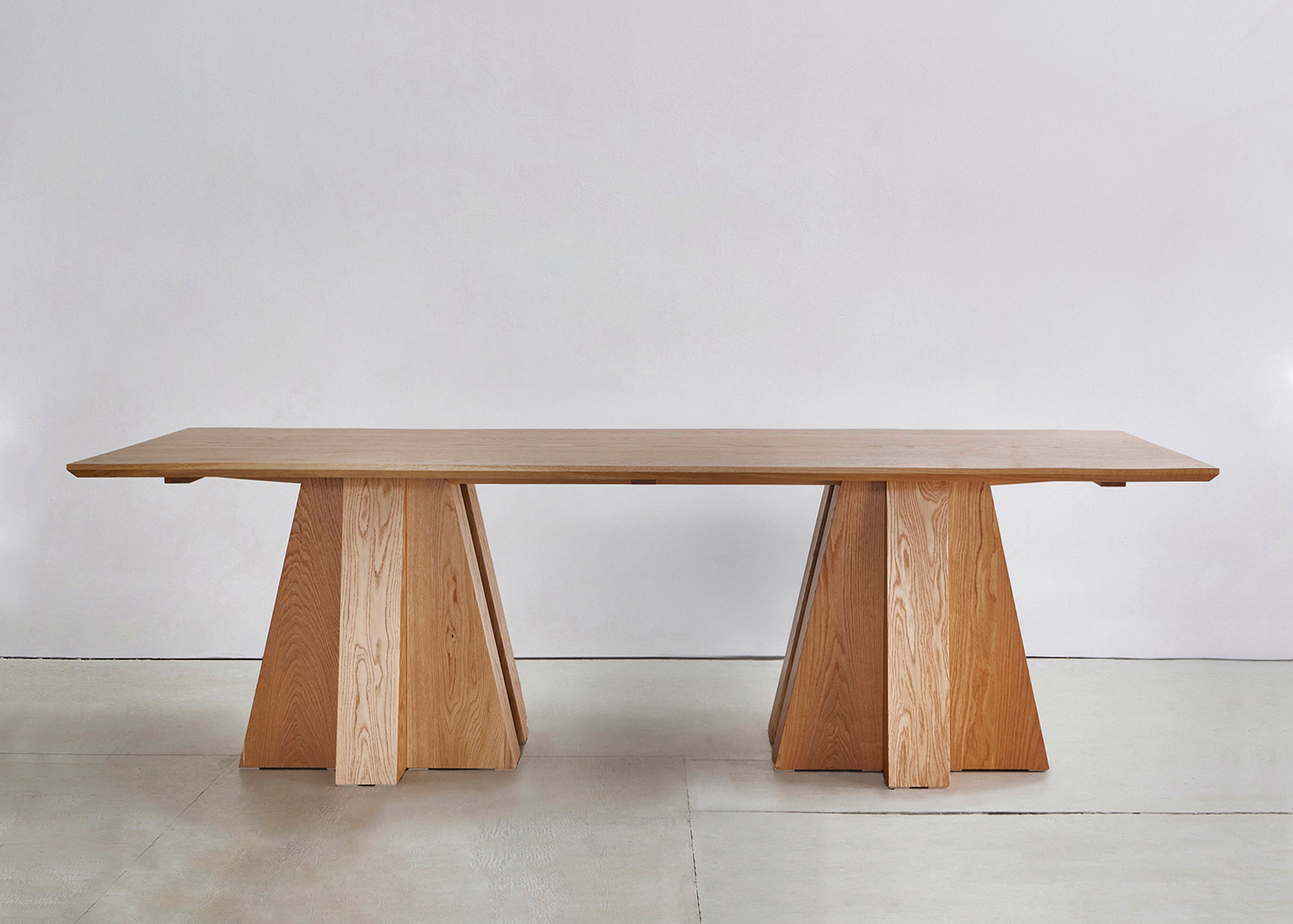 Helle Dining Table, Dual Base – Bowen Liu Studio
